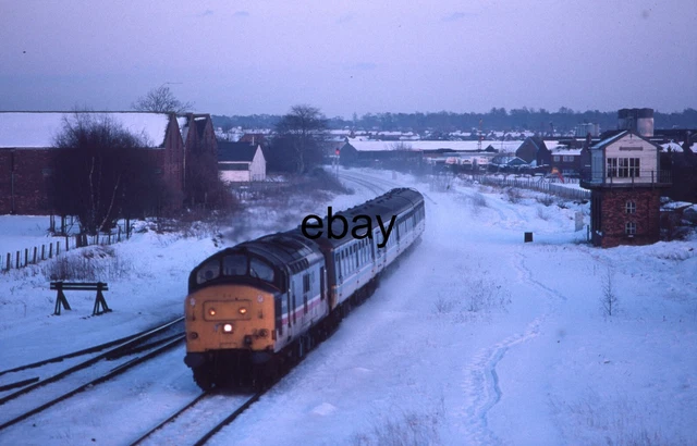 35MM RAILWAY SLIDE- BR Diesel Electric Loco Class 37. 37419 @ Mold ...