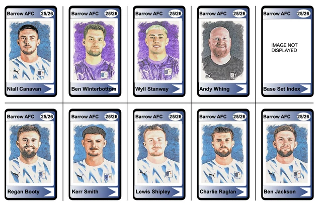 BARROW FC - 25/26 ENGLISH LEAGUE TWO BASE SET - Trading Cards £7.58 ...