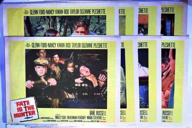 ORIGINAL LOBBY CARDS - FATE IS THE HUNTER - 1964 - set of 8 - Glenn Ford, Na... EUR 42,84 ...