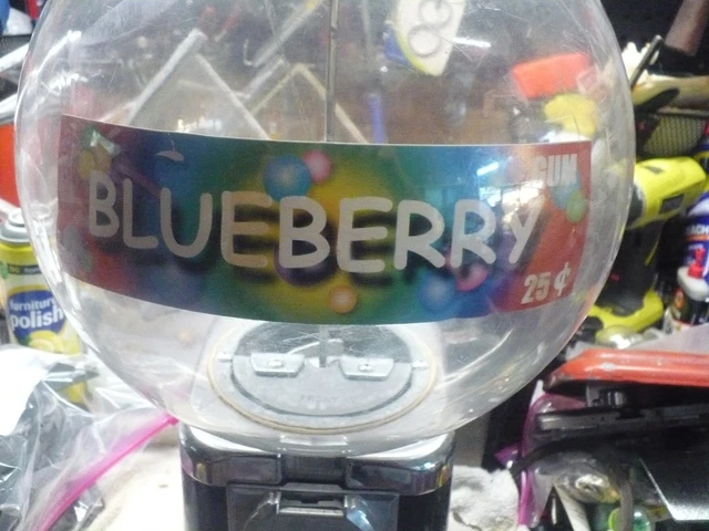 🔥25CENT BEAVER LARGE Globe Gumball Machine w/ BlueBerry Gum Display $52 ...