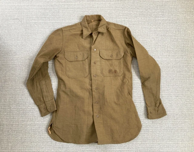 US ARMY WW2 FIELD SHIRT WOOL SERGE w. GAS FLAP £41.80 - PicClick UK
