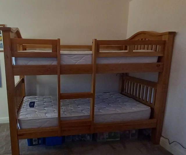 BESP-OAK HANDMADE FURNITURE Solid Oak Single Bunk Bed £817.58 - PicClick UK
