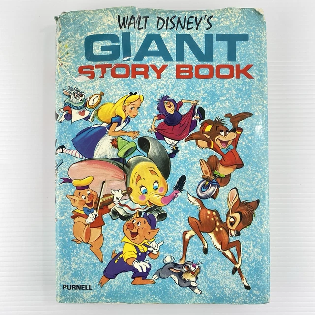 WALT DISNEYS GIANT Story Book Purnell 1970 Hardcover Vintage Childrens ...