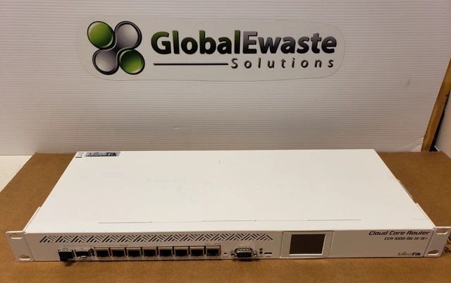 MIKROTIK CCR1009-8G-1S-1S+ CLOUD Core Router-Fully Tested w/Rack Ears ...