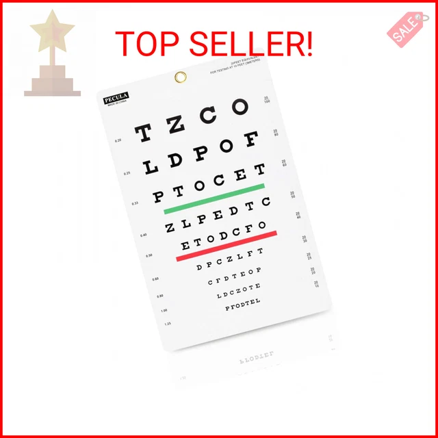 EYE CHART SNELLEN Eye Chart Wall Chart Snellen Charts for Eye Exams 10 ...