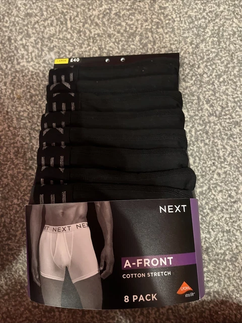 NEXT 8 PACK Large A-Front Cotton Stretch Boxers £28.75 - PicClick UK