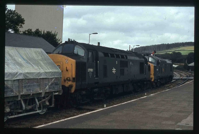 35MM SLIDE BR British Railways Diesel Loco Class 37 281 185 lostwithiel ...