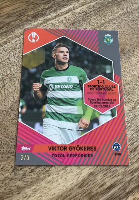 TOPPS TOTAL FOOTBALL Viktor Gyokeres/5 carta rookie RC. Viktor Gyokeres ...