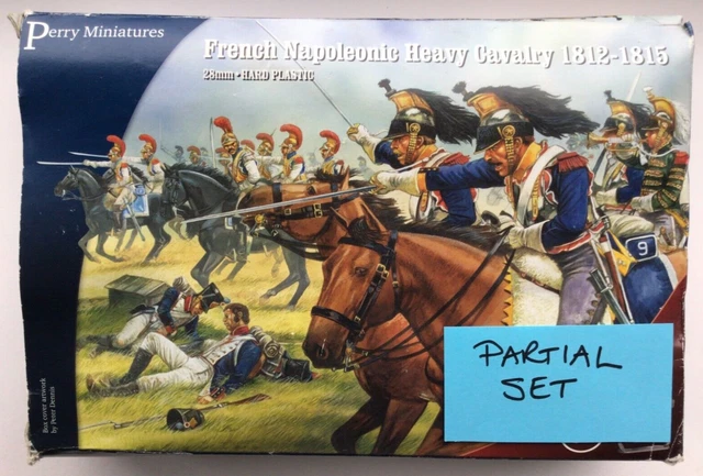 PERRY MINIATURES 28MM FRENCH NAPOLEONIC HEAVY CAVALRY 1812-15, PARTIAL ...