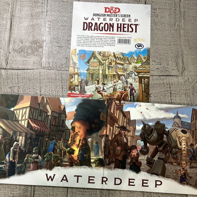 DUNGEONS & DRAGONS: Waterdeep Dragon Heist DM Screen Gale Force Nine D ...