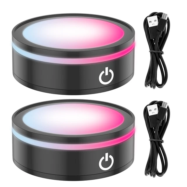 LED LIGHT BASE Touch Control Light Display Base 6 Lighting Modes LED ...