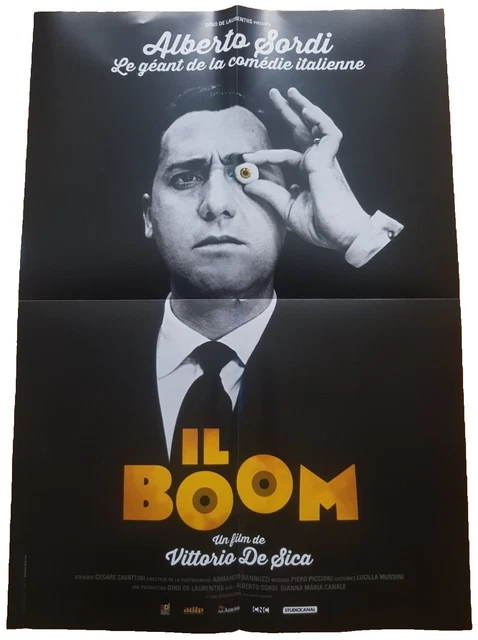 AFFICHE DE CINÉMA ressortie du film: IL BOOM (40x60cm) Alberto Sordi ...