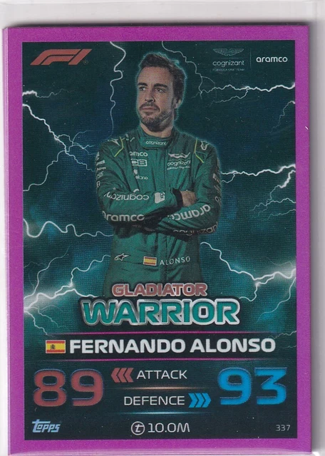 TOPPS F1 TURBO Attax 2023 Formule 1 Carte Numéro 284 Fernando Alonso ...