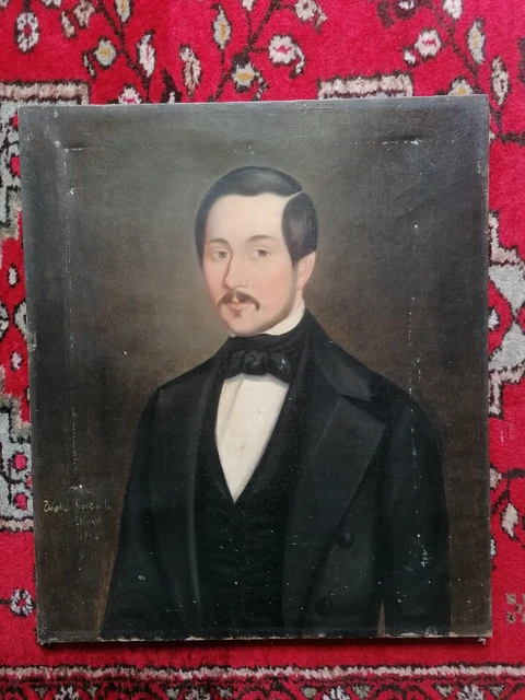 HST PORTRAIT HOMME Théophile BORKOWSKI (XIX ) BOURGEOIS-ALSACE EUR 120 ...