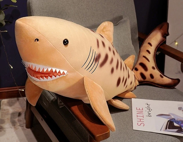 GIANT TIGER SHARK 31" Pillow Stuffed Animal Plush Toys Toddler Doll ...