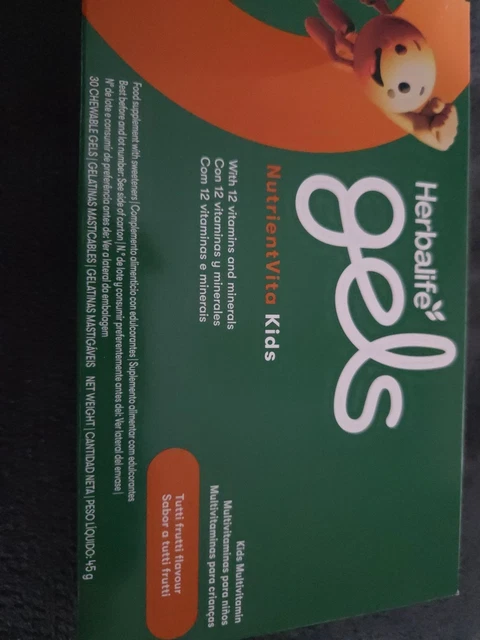 HERBALIFE GELS KIDS - Tutti Frutti 30 Chewable Gels £10.00 - PicClick UK