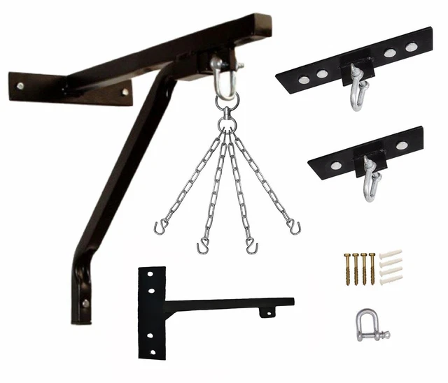 HEAVY DUTY 5''/7''/12’’/18’’ Boxing Punch Bag Wall Bracket Steel Chain ...