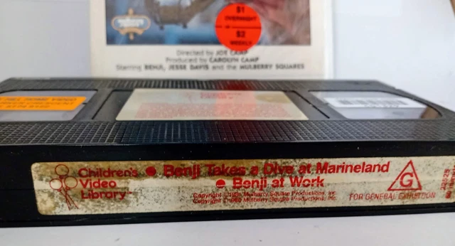 BENJI TAKES A dive at Marineland VHS Video PAL Ex Rental G 50min Parts ...
