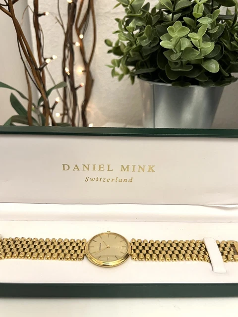 VINTAGE MEN’S DANIEL Mink Swiss Made Luxury Yellow Gold Watch £190.00 ...