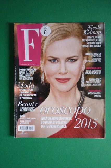 MAGAZINE F ITALIE Nicole Kidman Jennifer Aniston Justin Theroux Marco ...
