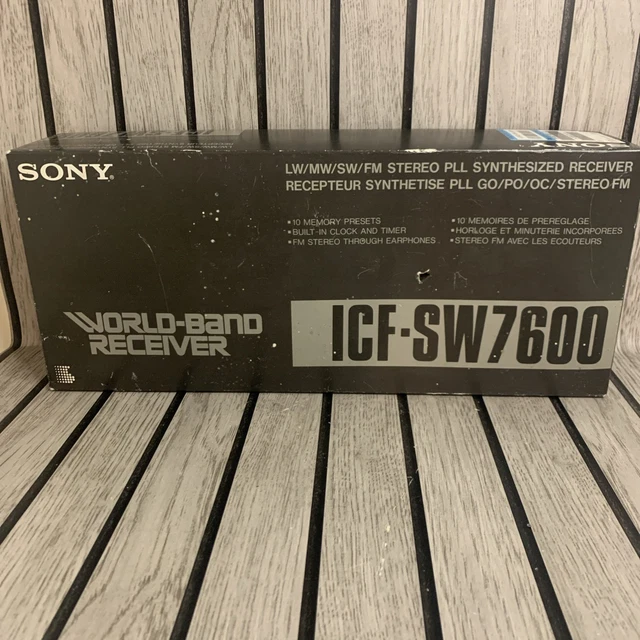 VINTAGE SONY WORLD Band Receiver ICF-SW7600 Box And Accessories Only £ ...
