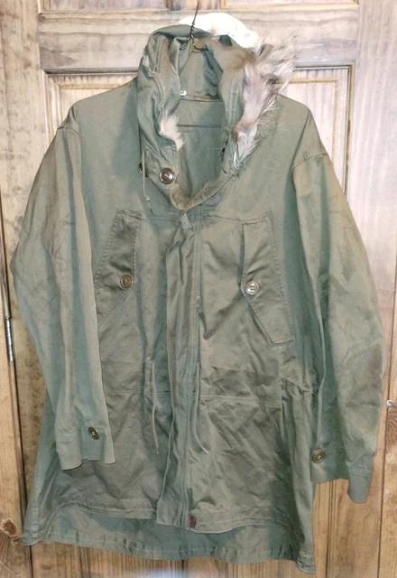 ORIGINAL MODIFIED WWII 1943 US Army Anorak Parka W/Zipper Cold Weather ...