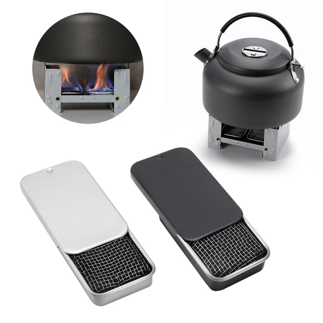 STAINLESS STEEL ALCOHOL Stove Push-pull Box Solid Fuel Wax Stove for ...
