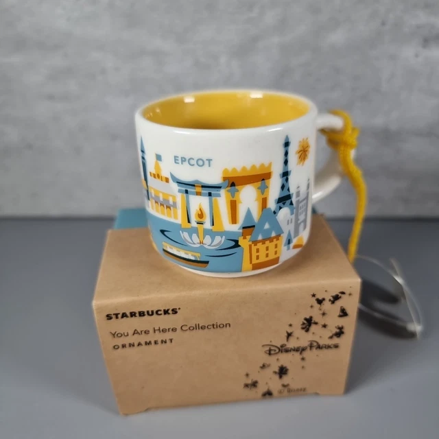 DISNEY STARBUCKS YOU Are Here Disney Parks Epcot Ornament Mini Mug NEW ...