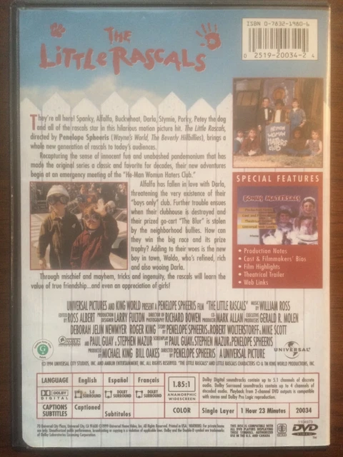 THE LITTLE RASCALS (DVD - 1999, Trilingual, Widescreen) $4.99 - PicClick CA