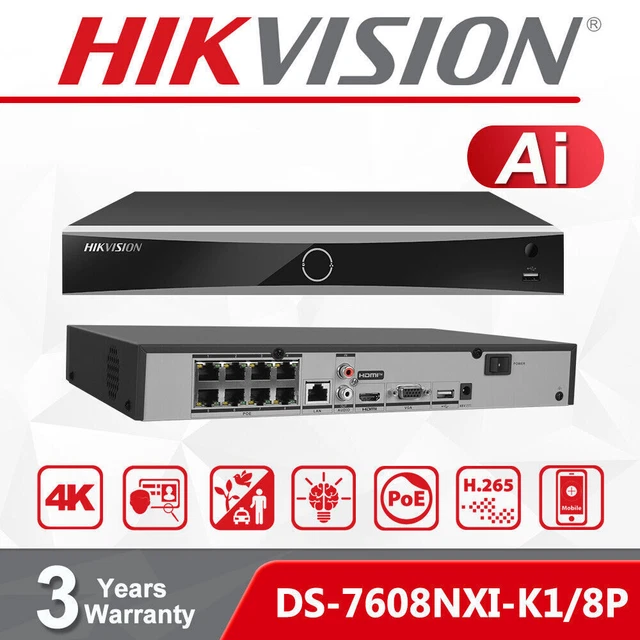 HIKVISION OEM 8MP ColorVu IP Camera 2-Way Audio+DS-7608NXI-K1/8P NVR ...