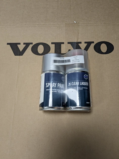 GENUINE VOLVO SPRAY Paint 711 Bright Silver Met Twin Pack £25.00 ...