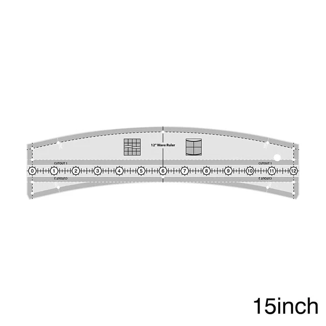 OUTIL ESSENTIEL WAVES Edge Ruler pour la courtepointe à faire soi-même ...