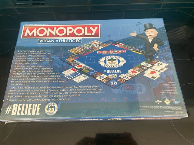 NEW MONOPOLY WIGAN Athletic Fc Board Game Football Club 2022 Champions ...