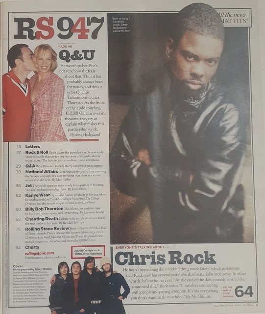 ROLLING STONE QUENTIN Tarantino Uma Thurman Jet Kanye Billy Bob ...