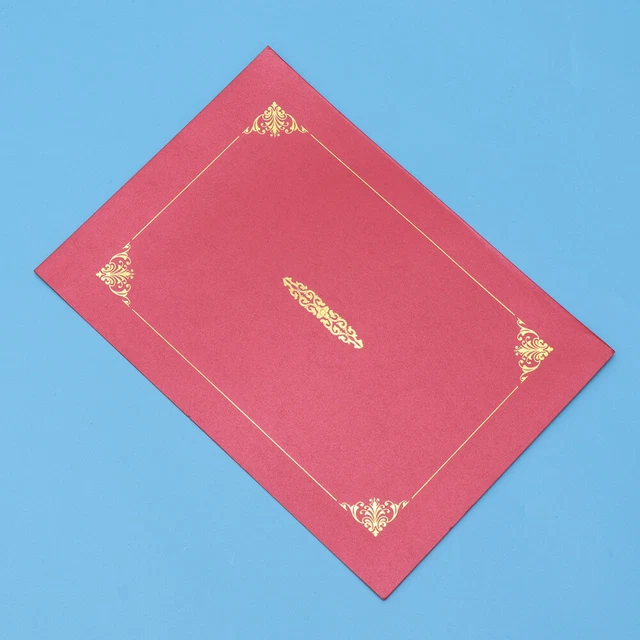 RED CERTIFICATE PAPER Red Certificate Frames Certificate Covers Red £19 ...