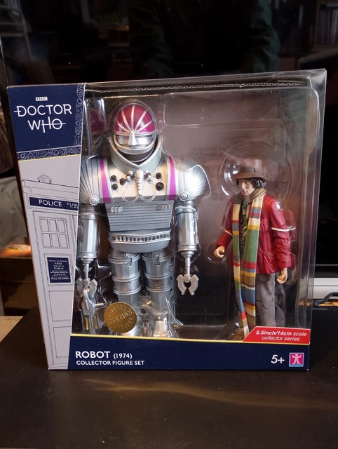 DOCTOR WHO K1 Robot (1974) & Fourth Doctor Collector Figure Set. New ...
