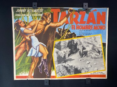 1932 TARZAN, THE APE MAN Johnny Weissmuller Original Mexican Lobby Card ...