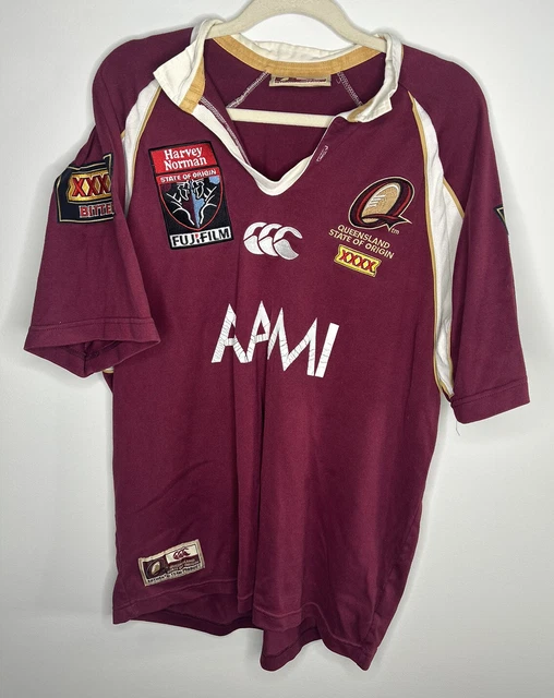 VINTAGE 2004 QUEENSLAND Maroon State Of Origin Canterbury NRL Mens ...