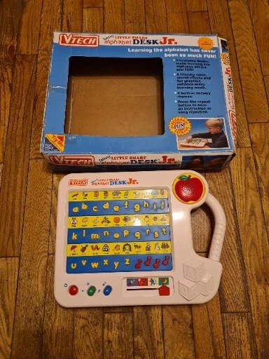 VTECH TALKING LITTLE Smart Alphabet Desk Jr Learning 1993 2.5 - 6 Years ...