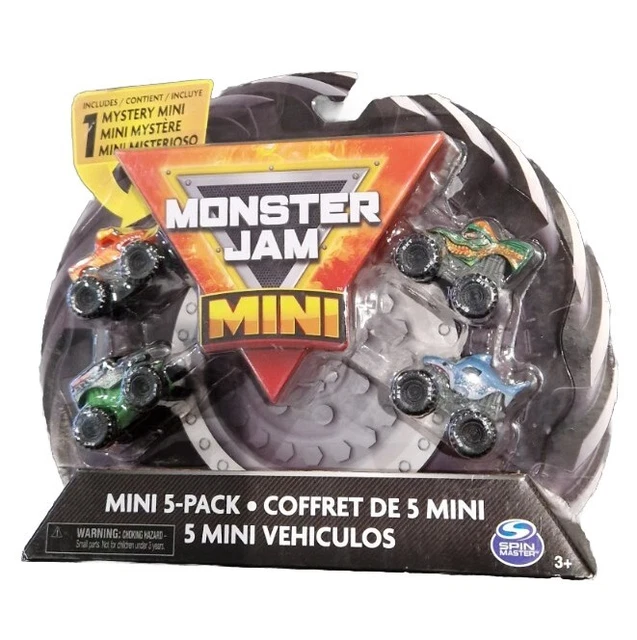 MONSTER JAM MINI -5 Pack-Grave Digger-El Toro Loco-Megalodon- Dragon ...