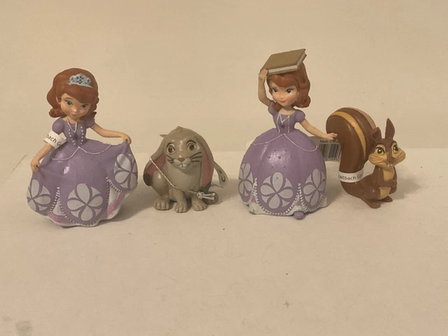 DISNEY PRINCESS SOFIA the First Bullyland 4x Figure Complete Rabbit ...