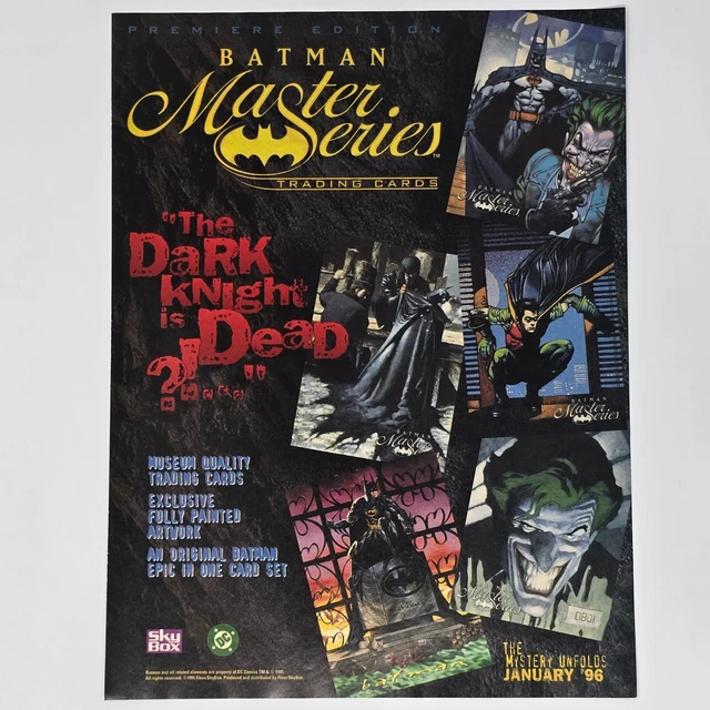 BATMAN MASTER SERIES Premiere Trading Cards Print Ad/Poster Official ...