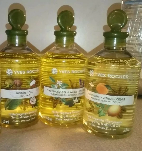 YVES ROCHER LES Plaisirs Nature - HUILE CORPS MASSAGE & SOIN 3*150ml neuves EUR 99,90 - PicClick FR