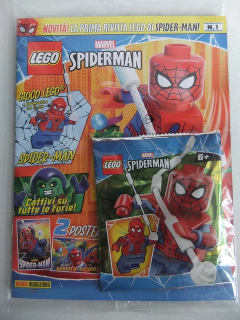 LEGO SPIDER MAN Magazine N.1 Minifigure Spider Man Ragnatela Cm. 17 ...