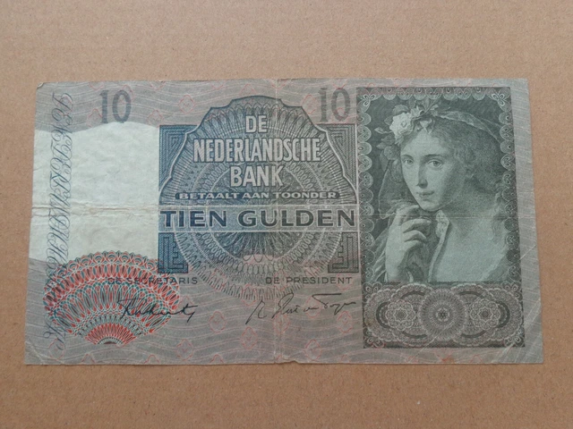 NETHERLANDS BANKNOTE - 10 tien gulden 1942 (a2) $33.00 - PicClick CA