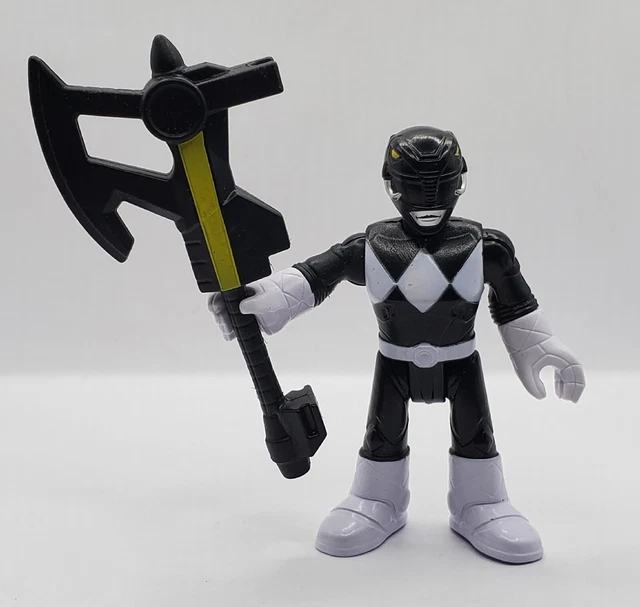 IMAGINEXT MIGHTY MORPHIN Power Rangers BLACK RANGER Figure with Weapon ...