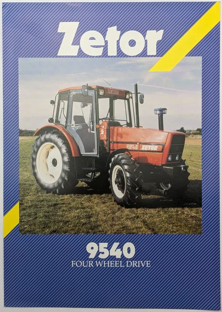 ORIGINAL ZETOR 9540 4WD Tractors Brochure, c 1980's, UK Market £8.00 ...