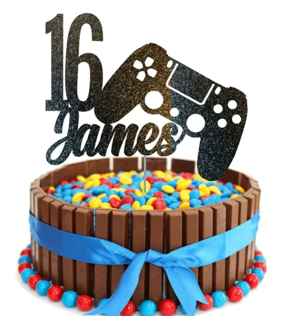 HAPPY BIRTHDAY GLITTER Card Topper Controller Playstation PS4 ...
