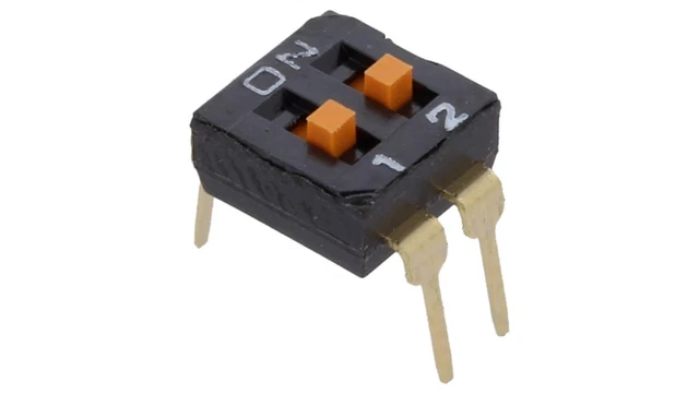 DIP-SWITCH NUMBER OF sections 2 ON-OFF 0.025A/24VDC A6T-2104 /T2UK £6. ...