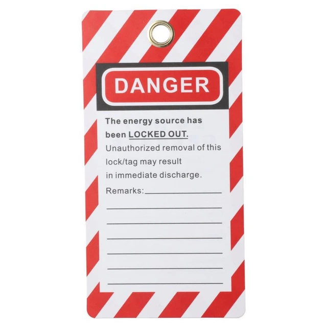 RED DANGER DO Not Operate Tags Compliance Safety Tags Lockout Safety ...